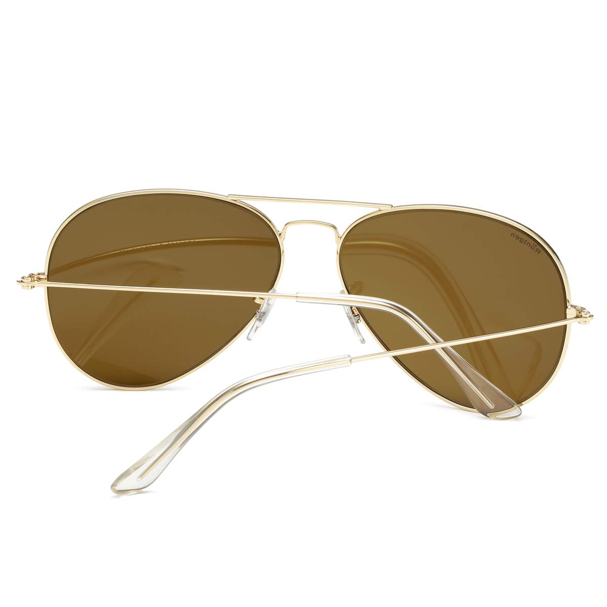 CONRAD RONTGEN Premium Aviator Sunglasses for Men Women Classic Aviators Sun Glasses (Black frame/Grey black lens)