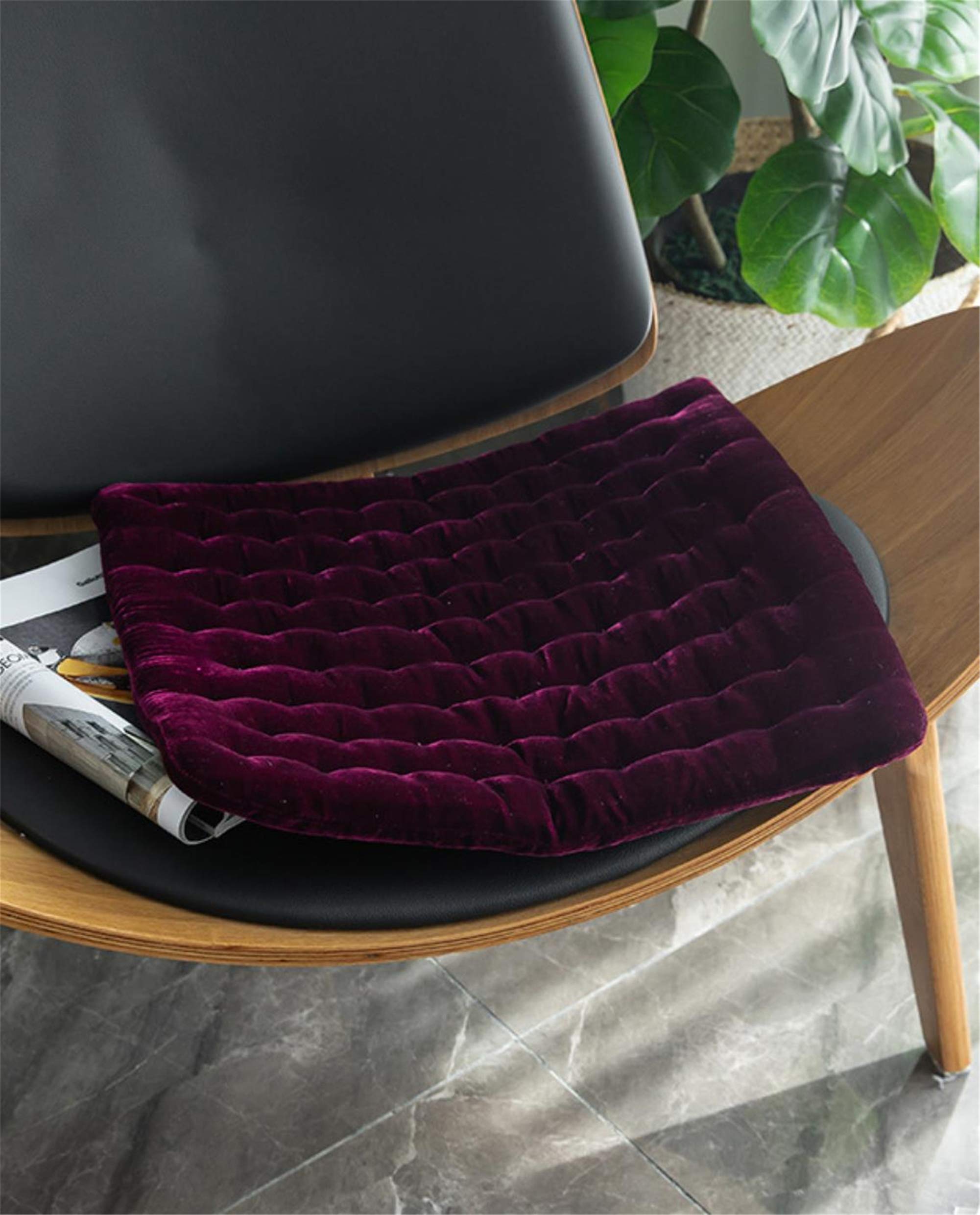 Emerald Velvet Sofa Decor Cushion, French Mattress Cushion for Rocking Chair, Floor Velvet Seat Pad 17 Inches (Emerald)