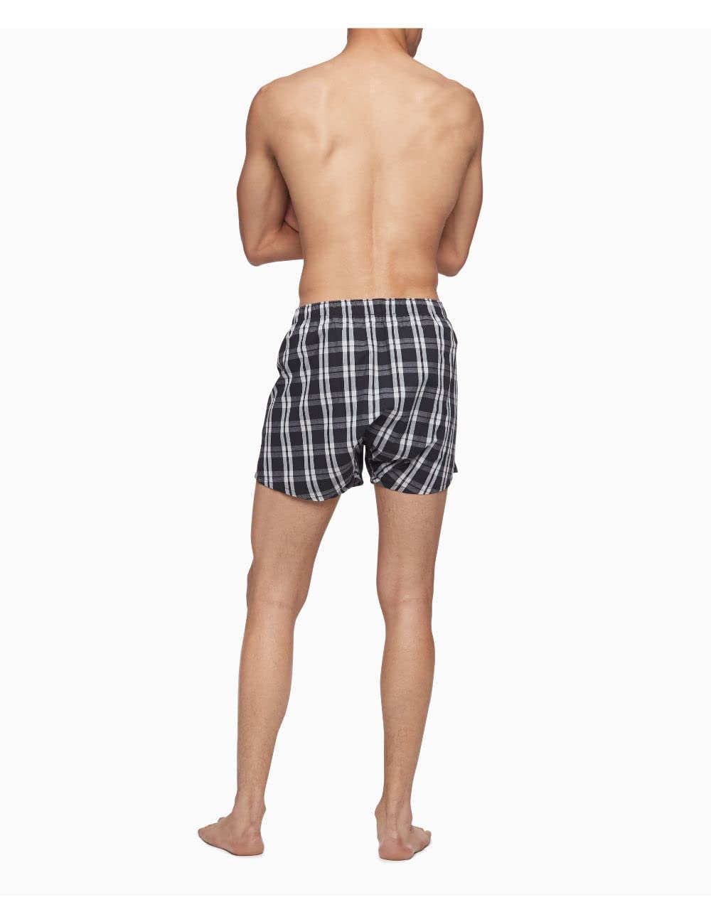 Calvin Klein Men's Cotton Classics 3-Pack Boxer, Black/Morgan Plaid, Black/Montague Stripe, Black, XX-Large