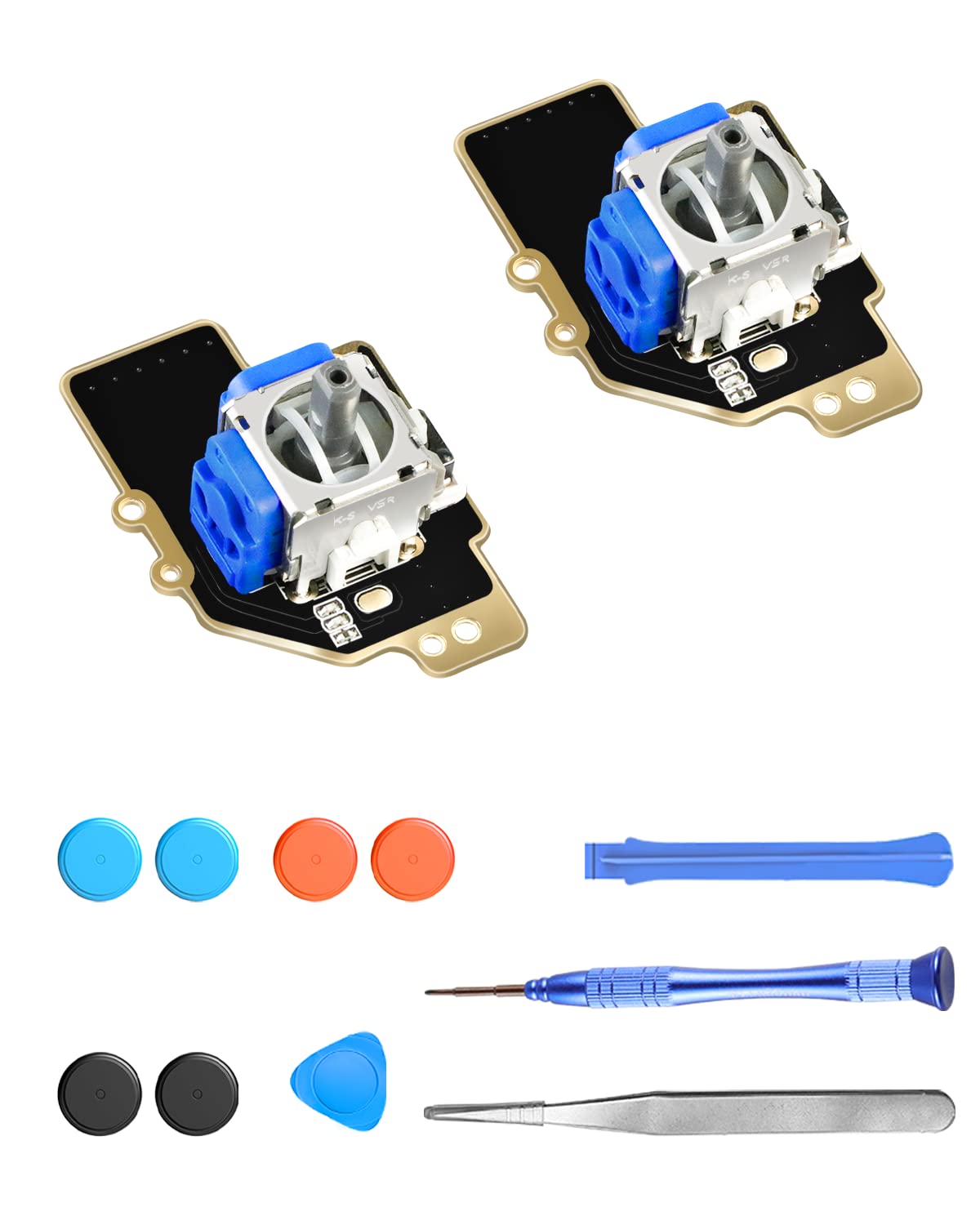 DUXICEPIN 2Pack Electromagnetic Joystick Module for Steam Deck, No Drifting with 3D Hall Effect Sensor, Left / Right Thumbstick Parts Repair Kit Analog Stick Replacement Accessories for Stream deck