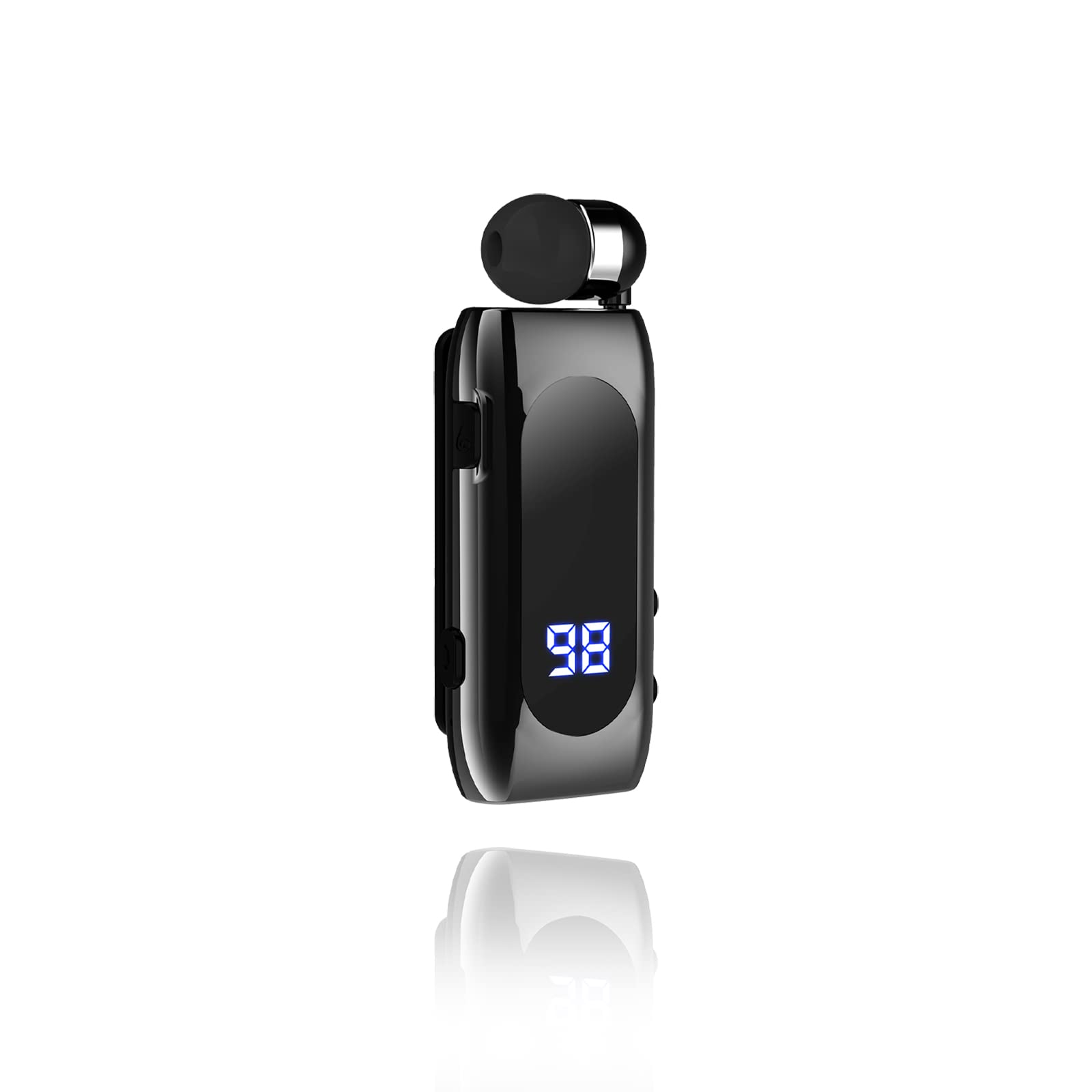ESSONIO Earbud & in-Ear Headphones Bluetooth Headset Retractable Wireless Headset Headphone Wireless earpiece Cell Phone Wired Earbud for Trucker for Business Meeting Headphones Clip on Earbud