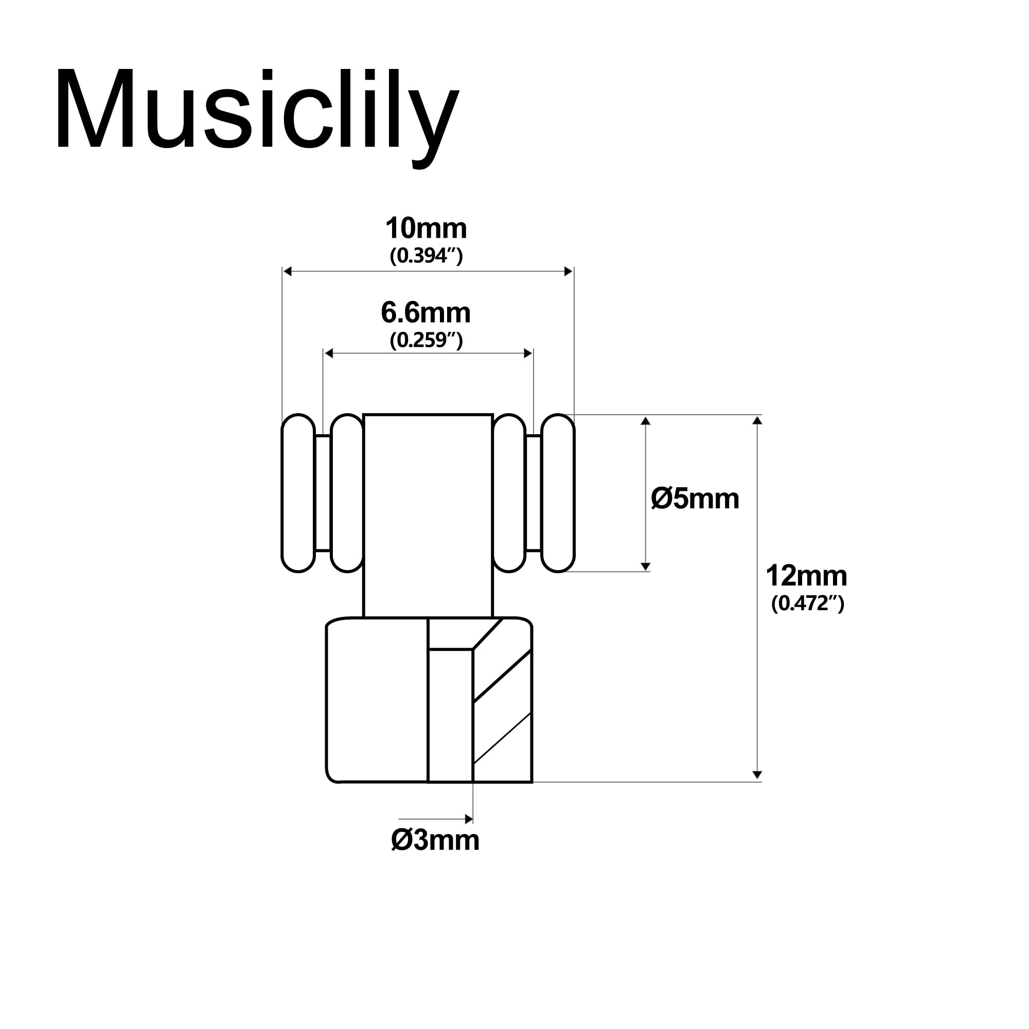 Musiclily Pro Steel Guitar Roller String Guides Roller String Trees Retainer for Strat Stratocaster Tele Telecaster Electric Guitar Replacement, Chrome (Set of 2)