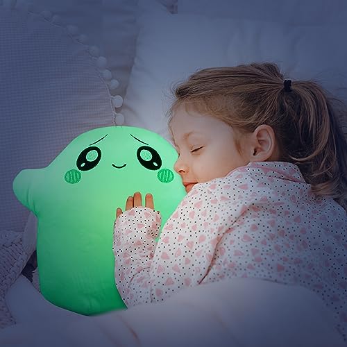 FRSHALOUIS Ghosty Plush Toy Doll - Glow in The Dark Fluorescent Plush Toy,Halloween Foxy and Boxy Plush The Best Gift for Christmas Birthday (Ghosty)