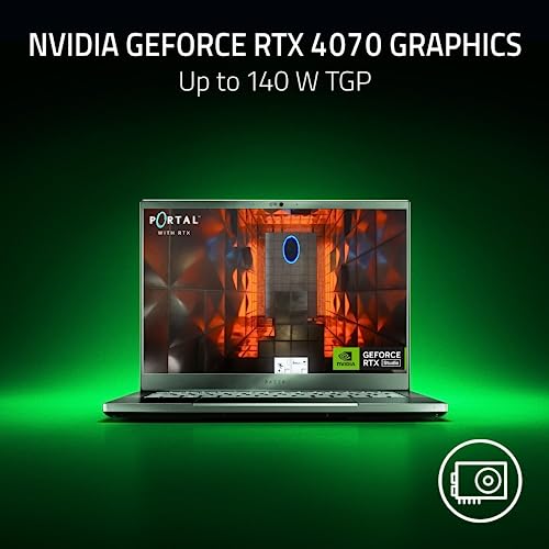 Razer Blade 14 Gaming Laptop (2023): AMD Ryzen 9 7940HS CPU - NVIDIA GeForce RTX 4070 GPU - 14" 16:10 QHD+ 240Hz -16GB DDR5 RAM - 1TB SSD - Windows 11 - Vapor Chamber Cooling - Chroma RGB