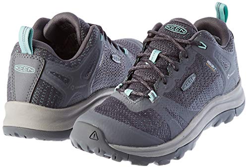 KEEN Women's Terradora 2 Waterproof Low Height Hiking Shoes, Steel Grey/Ocean Wave, 8