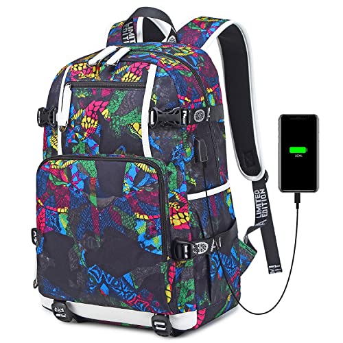ISaikoy Anime The Promised Neverland Backpack Bookbag Laptop Bag Shoulder Bag Daypack School Bag N20