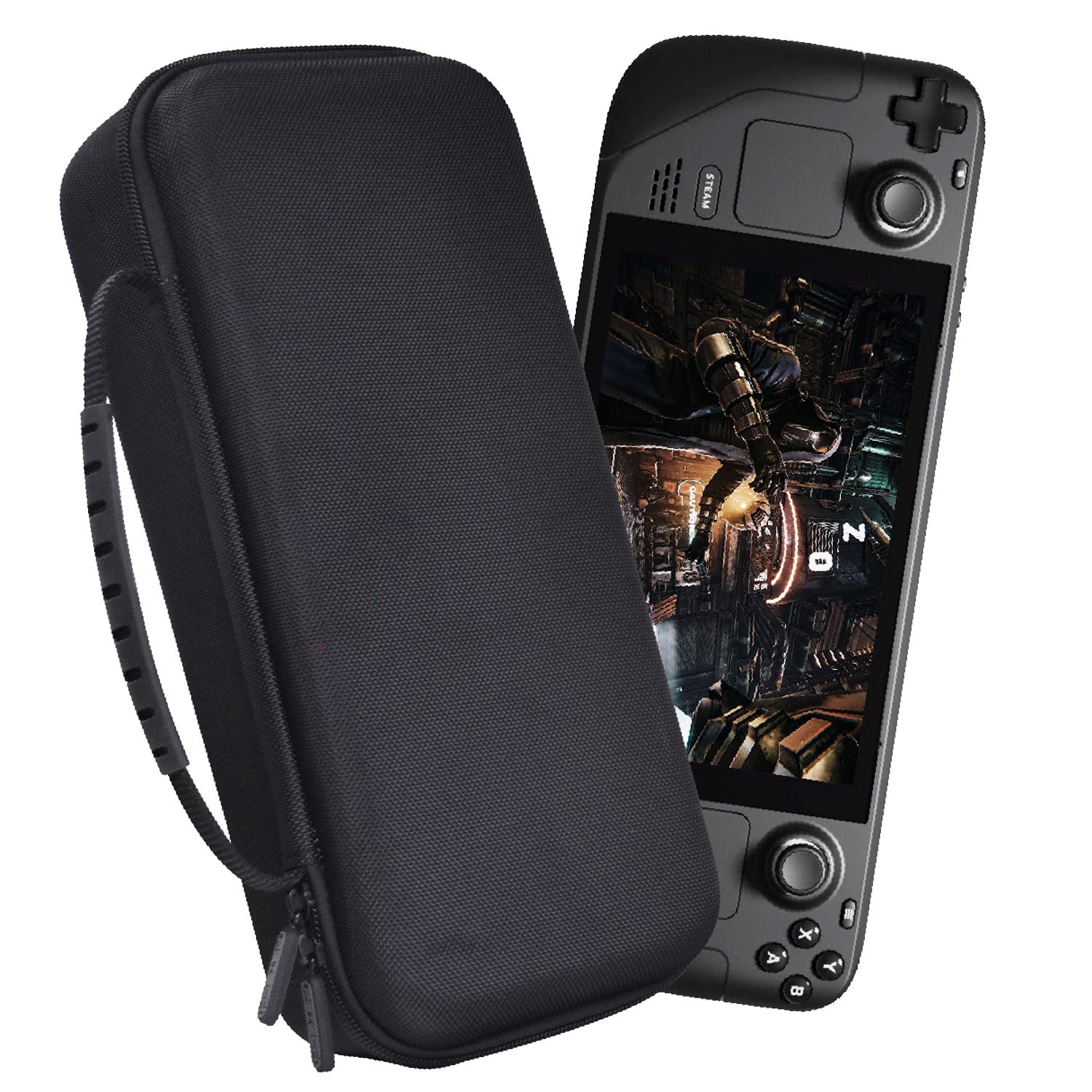 Carrying Case for Value Steam Deck,Cenxaki Protective Portable Hard Travel Storage Bag for Steam Deck and Accessories - Black