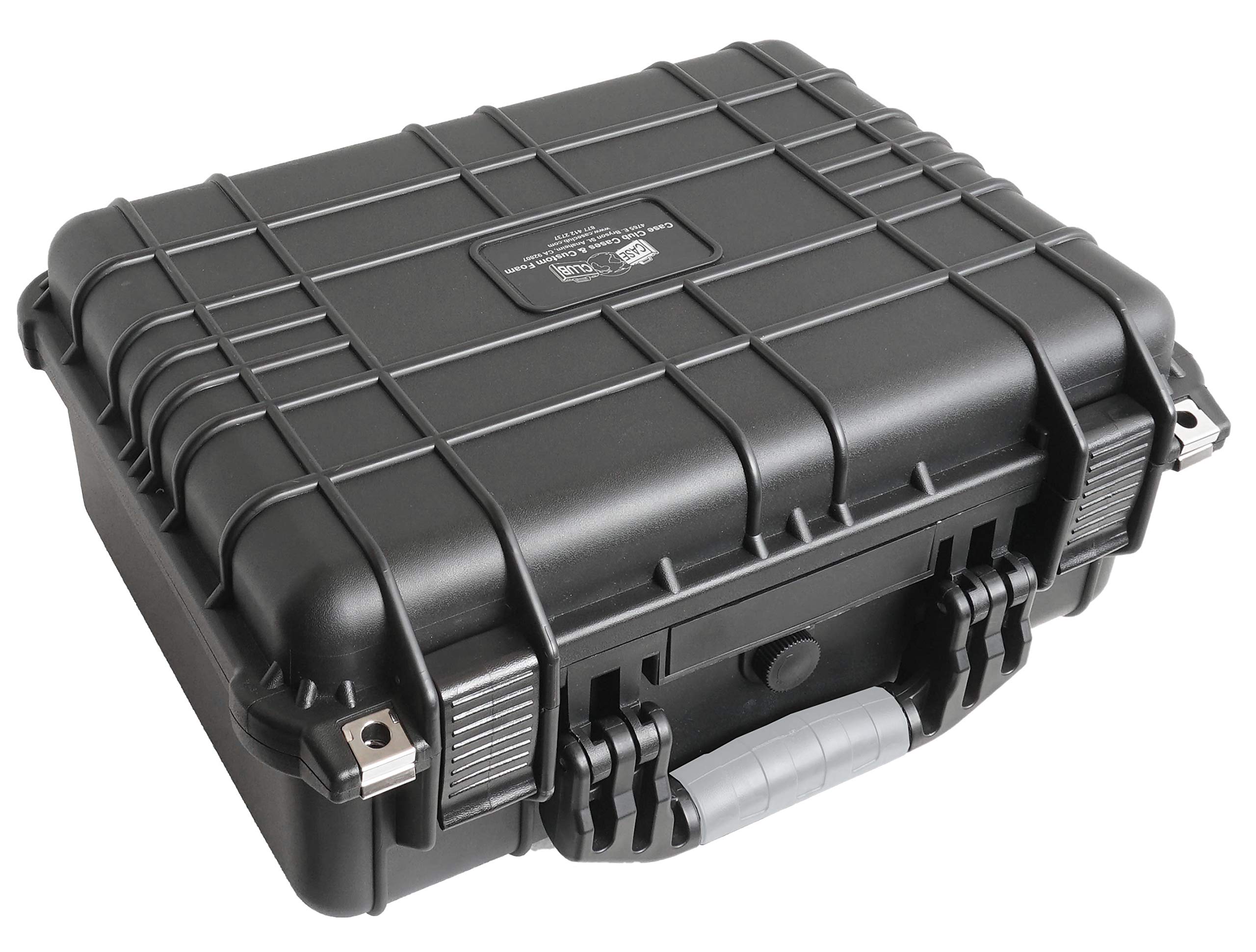 Case Club 4 Pistol and 16 Magazine Pre-Cut Heavy Duty Waterproof Case with Included Silica Gel Canister to Help Prevent Gun Rust (Lighted)