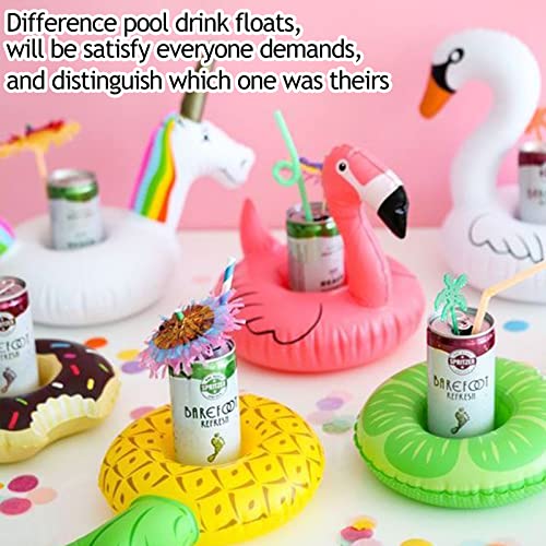 iShyan Inflatable Drink Holder, 25 Pack Drink Floats Inflatable Cup Holders Flamingo Coasters for Swimming Pool Party