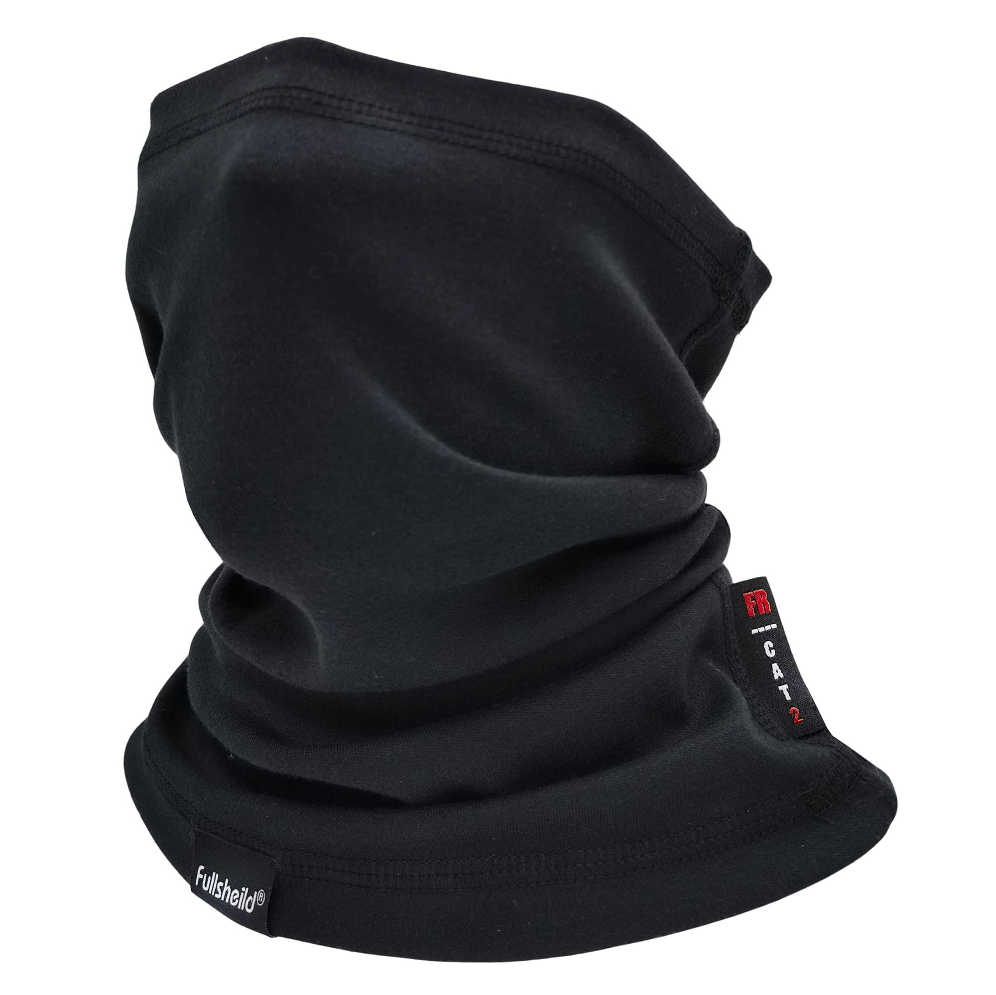 Fullsheild FR Face Mask 12CAL Flame Resistant Full Cover Neck Gaiter Snood for Tactical Motorcycling Welding Hunting Army Military Working Black One Size