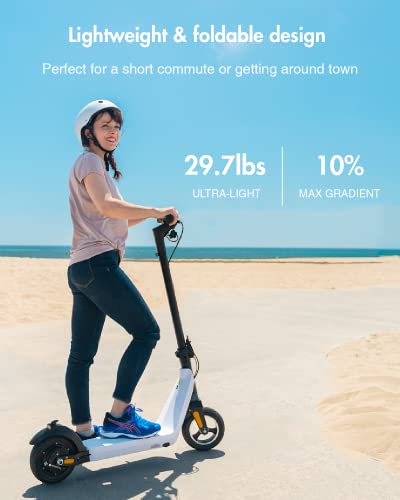 OKAI ES50B Electric Scooter - 12.4 Miles Range & 15.5 MPH - Lightweight and Foldable E Kick Scooter for Kids, Teens & Adults(Pink)