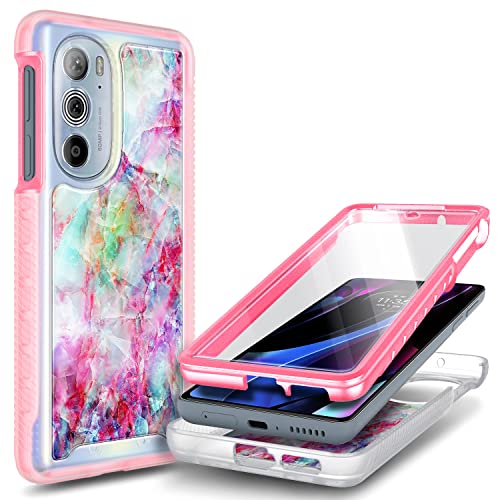 NZND Compatible with Motorola Edge Plus (2022) Case 5G 6.7" /Edge Plus 5G UW (2022) with [Built-in Screen Protector], Full-Body Protective Shockproof Rugged Bumper Cover Durable Case (Fantasy)