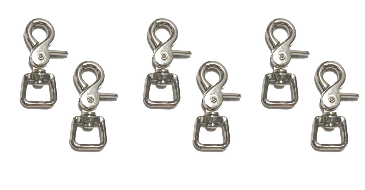 Derby Originals Premium Steel ⅝” Square Trigger Scissor Snaps - Available in Lots of 6 - Ideal for Use in the Barn, Pasture, Home, or Garage