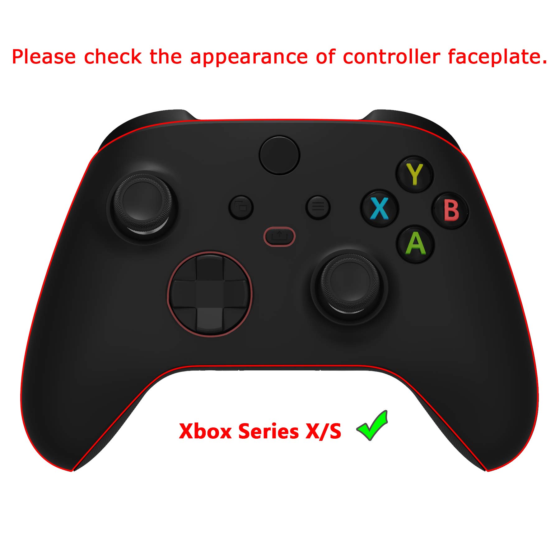 eXtremeRate Green Replacement Side Rails + Back Shell + Faceplate for Xbox Series X/S Controller