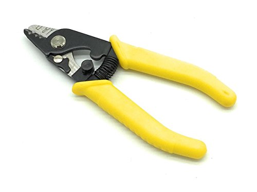 FiberShack - 3 Hole Fiber Stripper with 6" TPR Handle - Fiber Optic Stripper includes 1.5mm Hex Key for Fine Adjustments of Fiber Striper