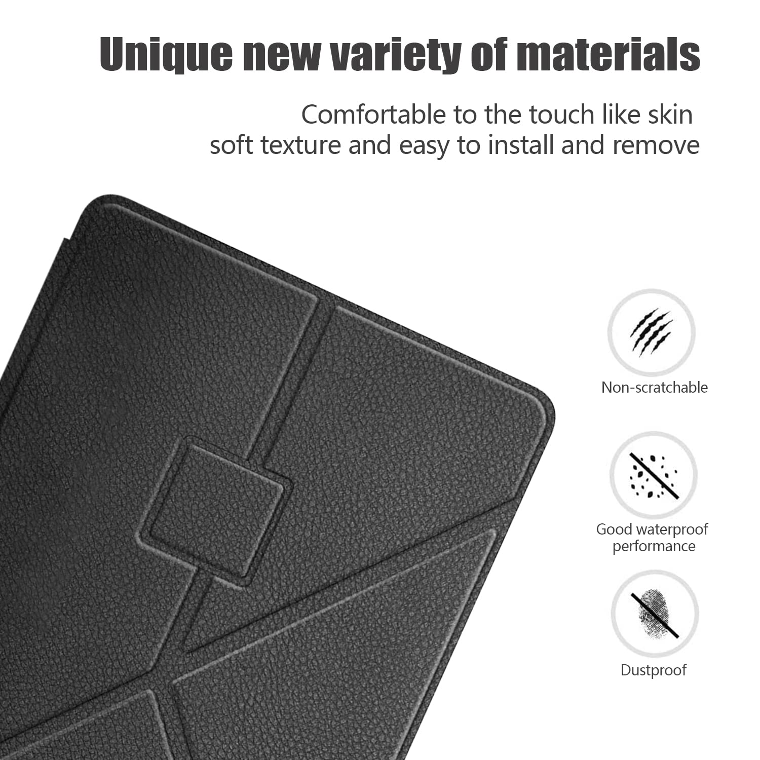 E NET-CASE Case for iPad 9th/8th/7th Generation 10.2 Inch with Pencil Holder, Multi Angle Magnetic Auto Sleep/Wake Cover for iPad 10.2 inch 2021/2020/2019 Model (Black)