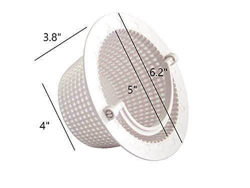 FibroPool Swimming Pool Skimmer Basket with Handle (2 Pack) Replacement Strainer for Leaves and Debris - Compatible with Above Ground Pools