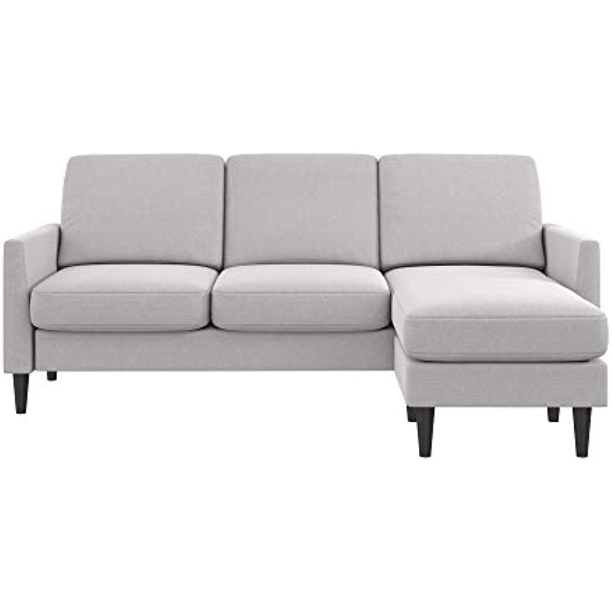FANCUF Sofa Sectional, Light Gray Linen,Sectional Sofa L Shape Couch with Wide Chaise Lounge