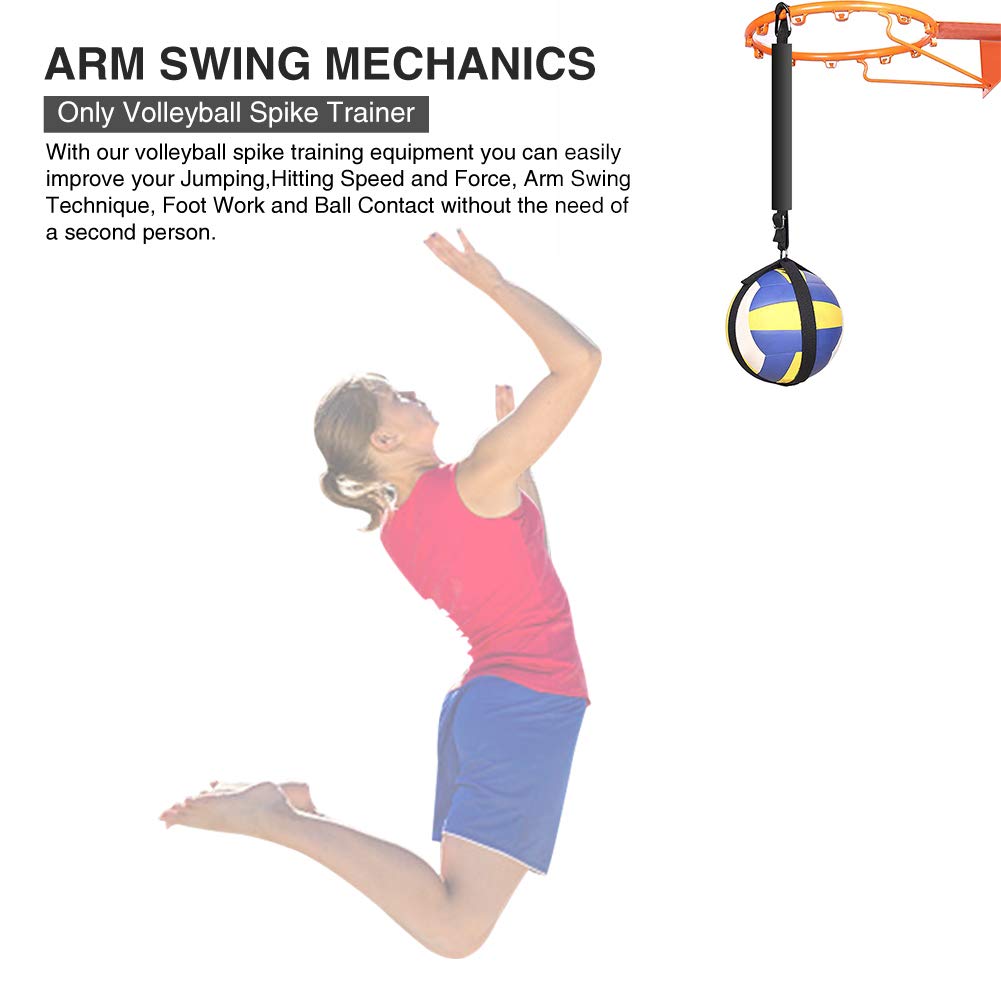 Denpetec Volleyball Practice Net Volleyball Spike Trainer Volleyball Training Equipment Length Adjustable