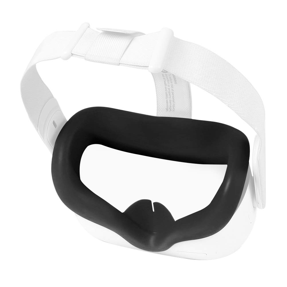 Denpetec VR Silicone Cover Interfacial for Oculus Quest 2 Eye Protect Cover Accessories,Sweatproof Lightproof Anti-Leakage,Easy to Replace and Install.