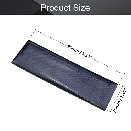 Fielect 5.5V 50MA Polycrystalline Mini Power Small Solar Panel Module DIY for Light Toys Charger 90x30mm,1Pcs