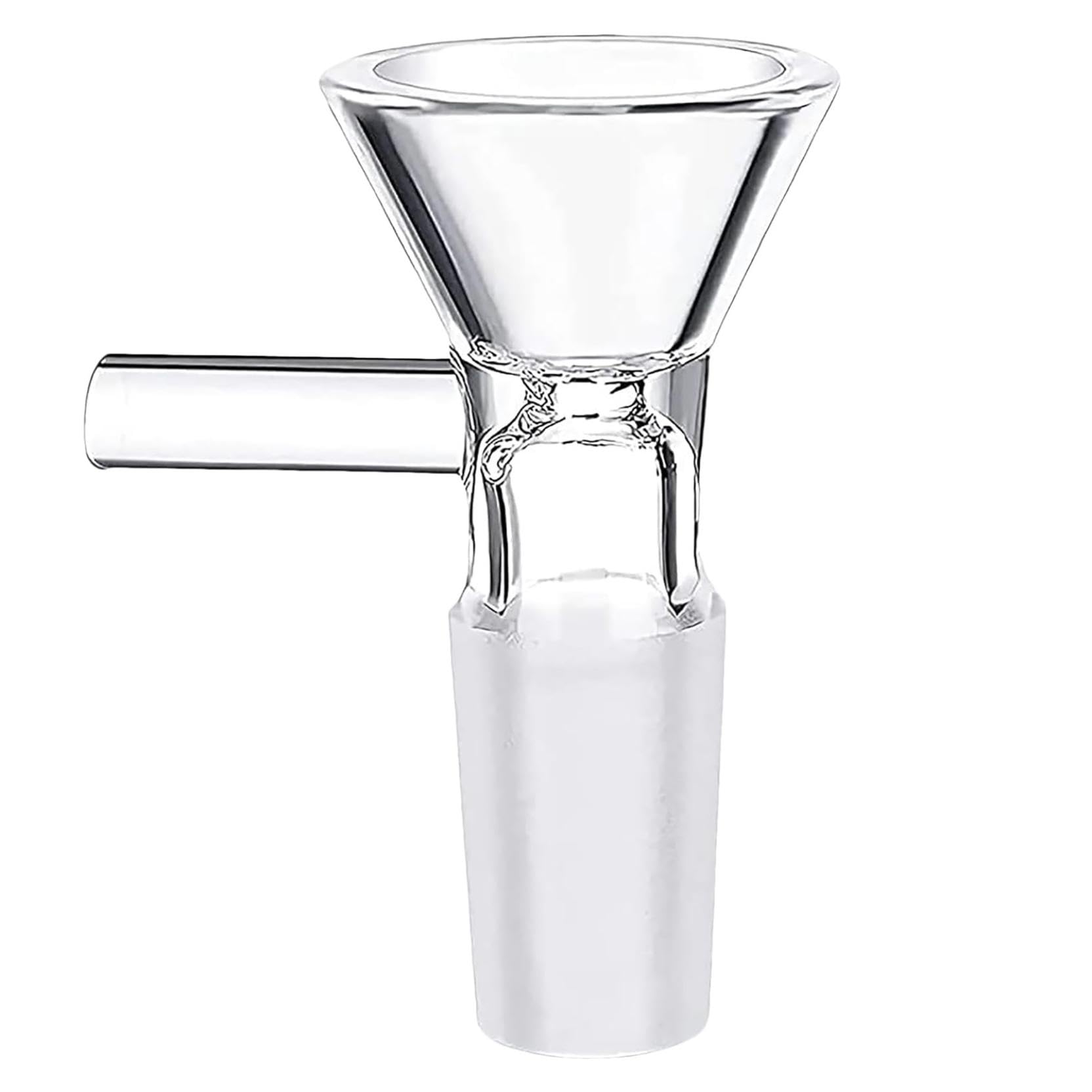 Glass Funnel,14mm Glass Tube Filter with Handle,Funnels for Kitchen Use Filling Bottles,Scientific Test Lab Short Stem Funnels,Jar Funnel,14mm Bowl Piece 1 Pc
