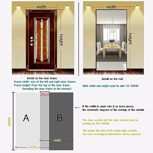 Kszoxdi Heavy Duty Thermal Insulation PU Doorway Curtain Screen Door Curtains Panel Soundproof Blanket Extra Wide with Window 30cm W x 45cm L for Garage Front Door Patio Kitchen Pink (Size : W130cm*H