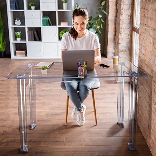 STAUBER Best Acrylic Desk - Clear (48" W x 24" D x 30" H)