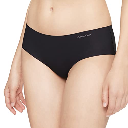 Calvin Klein Women's Invisibles Seamless Hipster Panties, 3 Pack, Speakeasy/Light Caramel/Black, Large