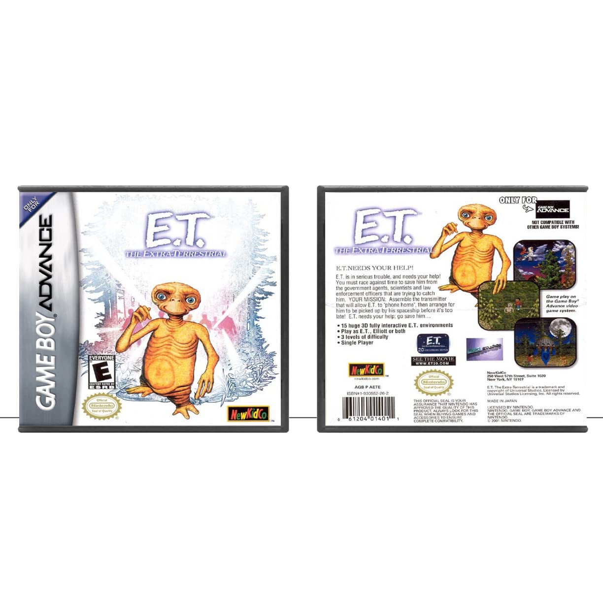 E.T. The Extra Terrestrial | (GBA) Game Boy Advance - Game Case Only - No Game