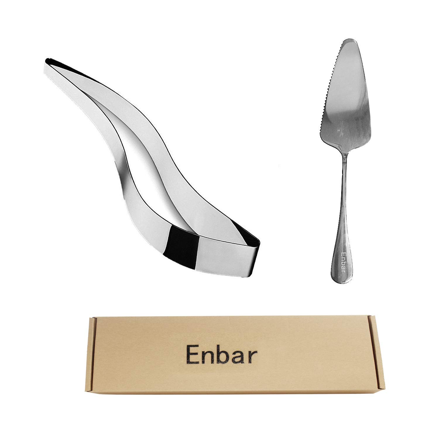 Enbar Stainless steel cake slicer and stainless steel cake shovel, cake server stainless steel perfect cake, pies and pastries