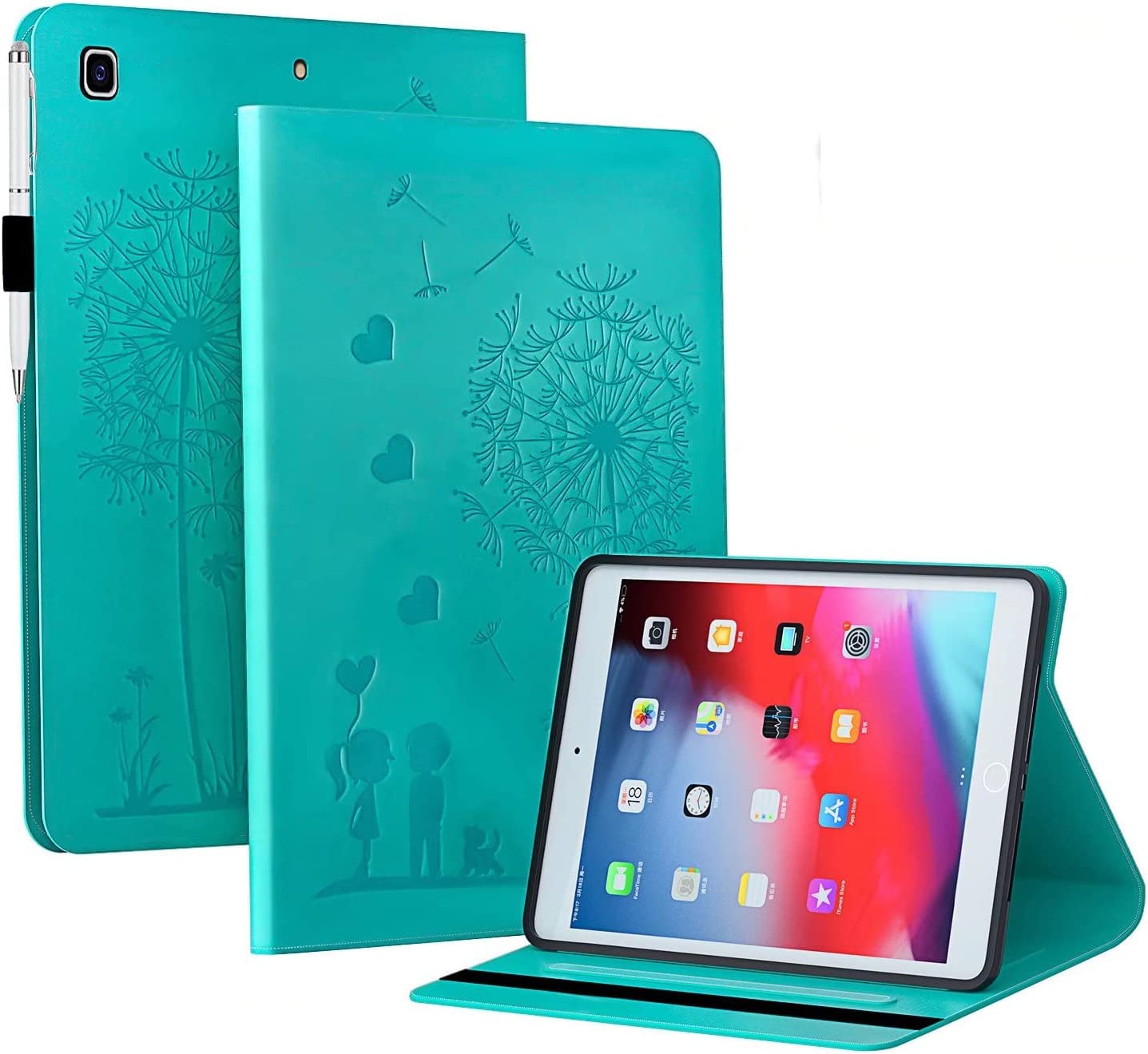 Case for iPad Air 4 Case 4th Generation 10.9 inch 2020/iPad Pro 11" 2018, DYGG PU Leather Folio Flip Cover for iPad pro 11" 2020 2th Generation/iPad Pro 11" 2021, Blue