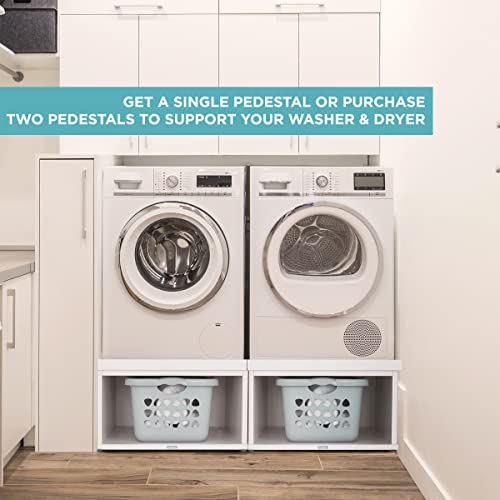 Ivation | Wooden Laundry Pedestal for Washer & Dryer, Made to Fit All Machines - Whirlpool, LG, GE, Samsung, and More, Made of Durable Solid Wood Material, 33.86β x 29.92β