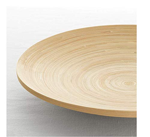 DODXIAOBEUL 11.75Inch Bamboo Salad Bowl, Cheese Plate,Fruit Plate, Handmade Salad Bowl, Suitable for Tableware for Holiday Gatherings, Weddings, Christmas and Picnics. Renewable Material.
