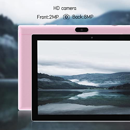 Tablets 10 inch Tablet Android, 64GB ROM & 512GB Expand, 2+8MP Dual Camera, WiFi, Bluetooth, 1280x800 IPS Touch Screen Computer Tablet PC, 6000mAh Battery, Google GMS Certified Tablet, Pink