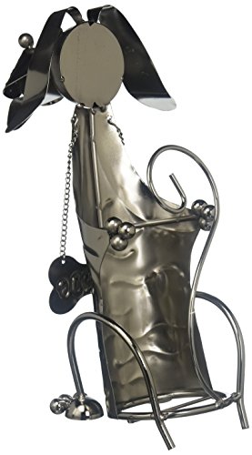 WINE BODIES I Love Dog Wine Bottle Holder, Charcoal