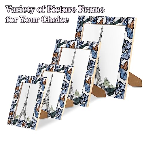 POFATO Butterflies Skull11x14 Picture Frame Wood Photo Frame for Tabletop Display Wall Mount Picture Frame Display 11 x 14 Inch Photo Wall Decor Home Gift Frames
