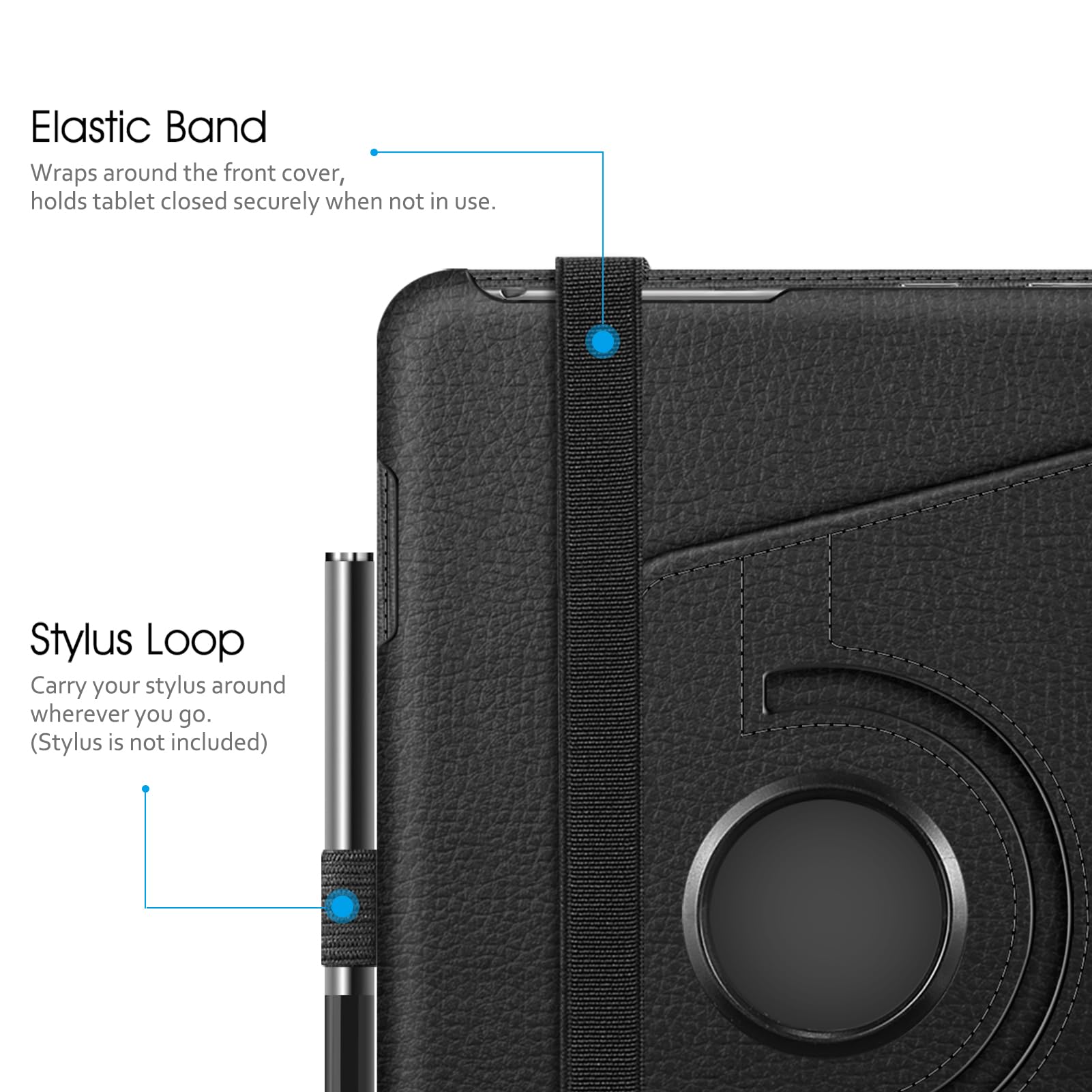 Fintie Case for Kindle Fire HD 8 & HD 8 Plus Tablet (Fits Both 12th Gen 2022 & 10th Gen 2020 Release) - 360 Degree Rotating Swivel Stand Protective Cover with Dual Auto Sleep Wake, Starry Sky