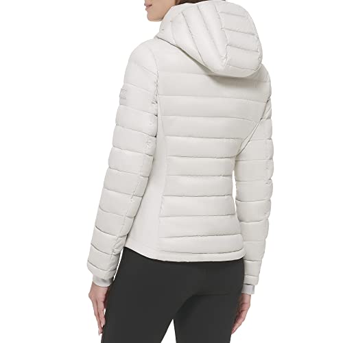 Calvin Klein Women's Water Resistant Casual Lightweight Scuba Side Panels Jacket, Grey Owl, X-Small