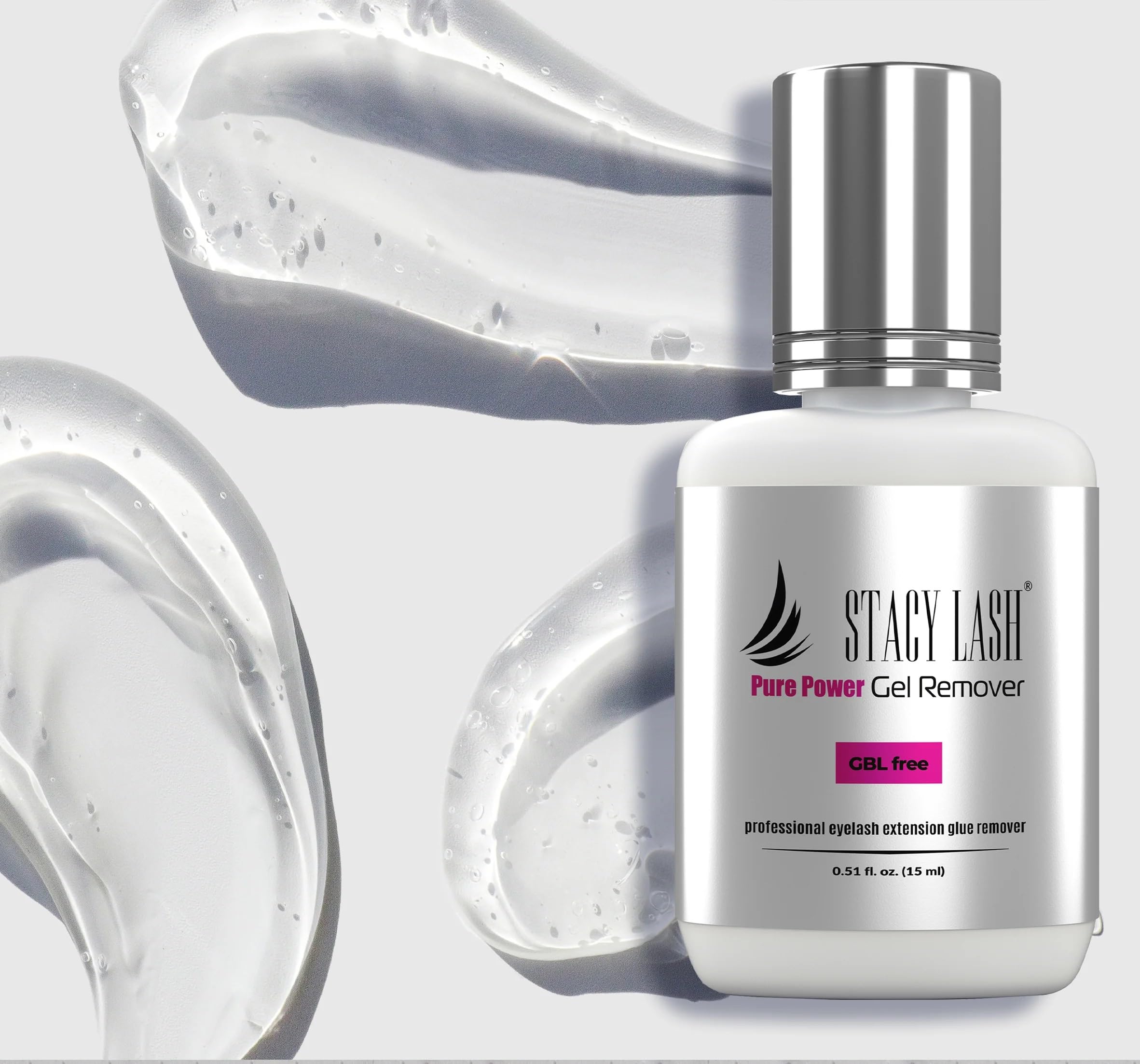 Eyelash Extension Remover by Stacy Lash (0.51 fl.oz / 15 ml) / Odorless Lash Remover for Lash Extensions / 60 Sec Dissolution Lash Glue Remover/Professional Lash Tech Supplies