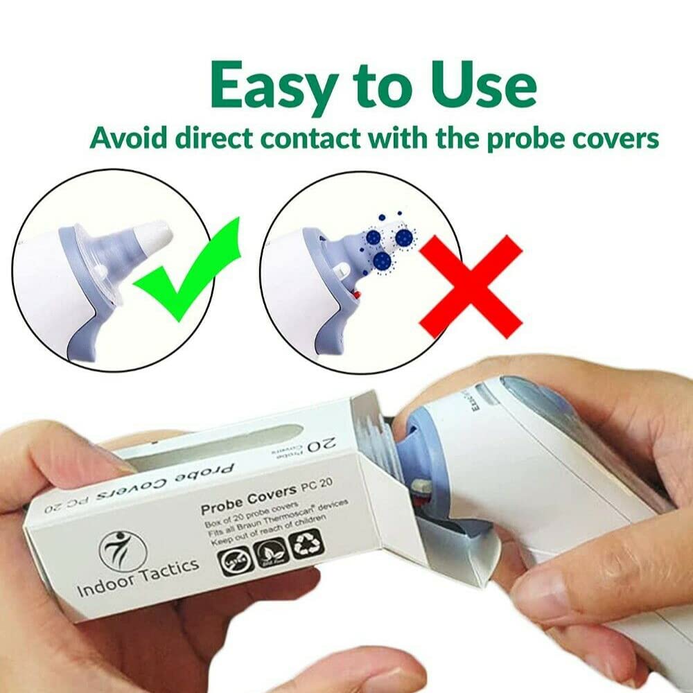 Ear Thermometer Cover, 200 Counts Disposable Thermometers Probe Covers Refill Caps Refill Caps for All B r aun Thermometer Models Digital Thermometers Sleeve