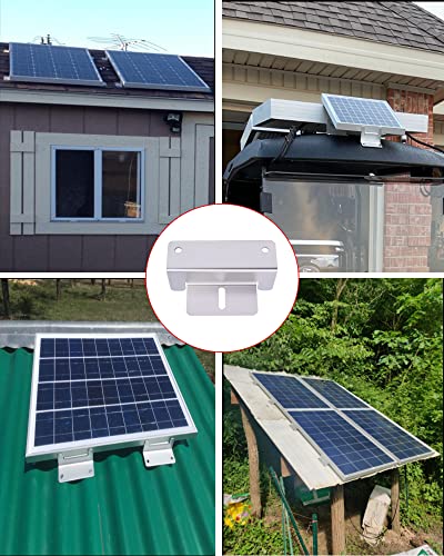 FUTRPOW Solar Panel Mounting Brackets,8 Units Aluminum Solar Panel Mount with Nuts Bolts,Solar Panel Mounting Z Bracket for RV Trailer Boat Yacht Wall Off Gird Roof Installation Solar Panel Brackets