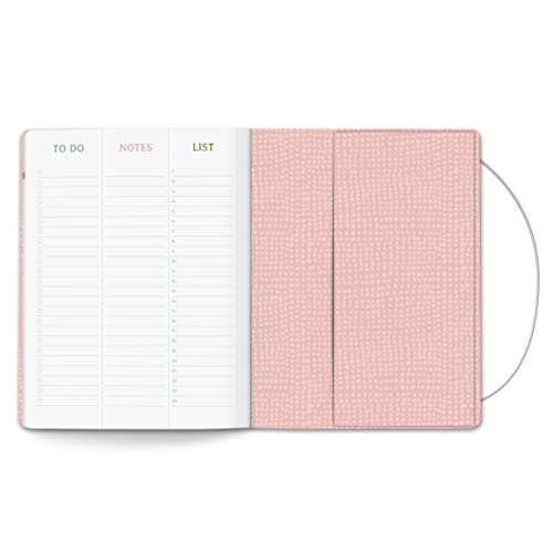 Orange Circle Studio Just Right 2022-2023 Monthly Planner - 17-Month Organizer with Full-Color Monthly Views, Storage Pocket & Elastic Closure - Lemon Tree