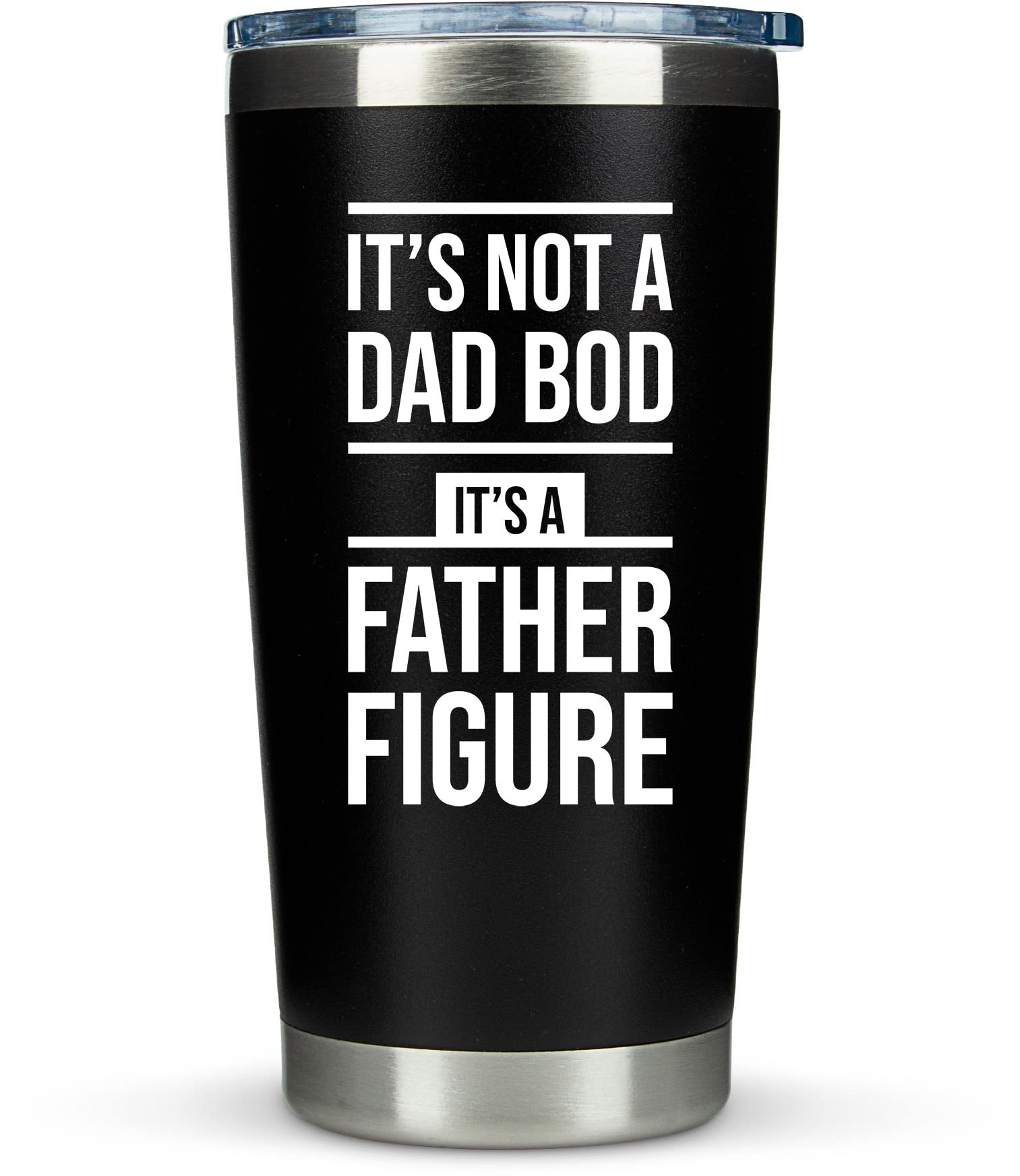 Dad Bod Father Figure Mug Fathers Day Coffee Tumblers Stainless Steel Dad Bod Cup 20 Ounce Fathers Day Mugs - Humorous and Unique Fathers Day Gifts for Dad Coffee Mug 50th Birthday Gifts for Men