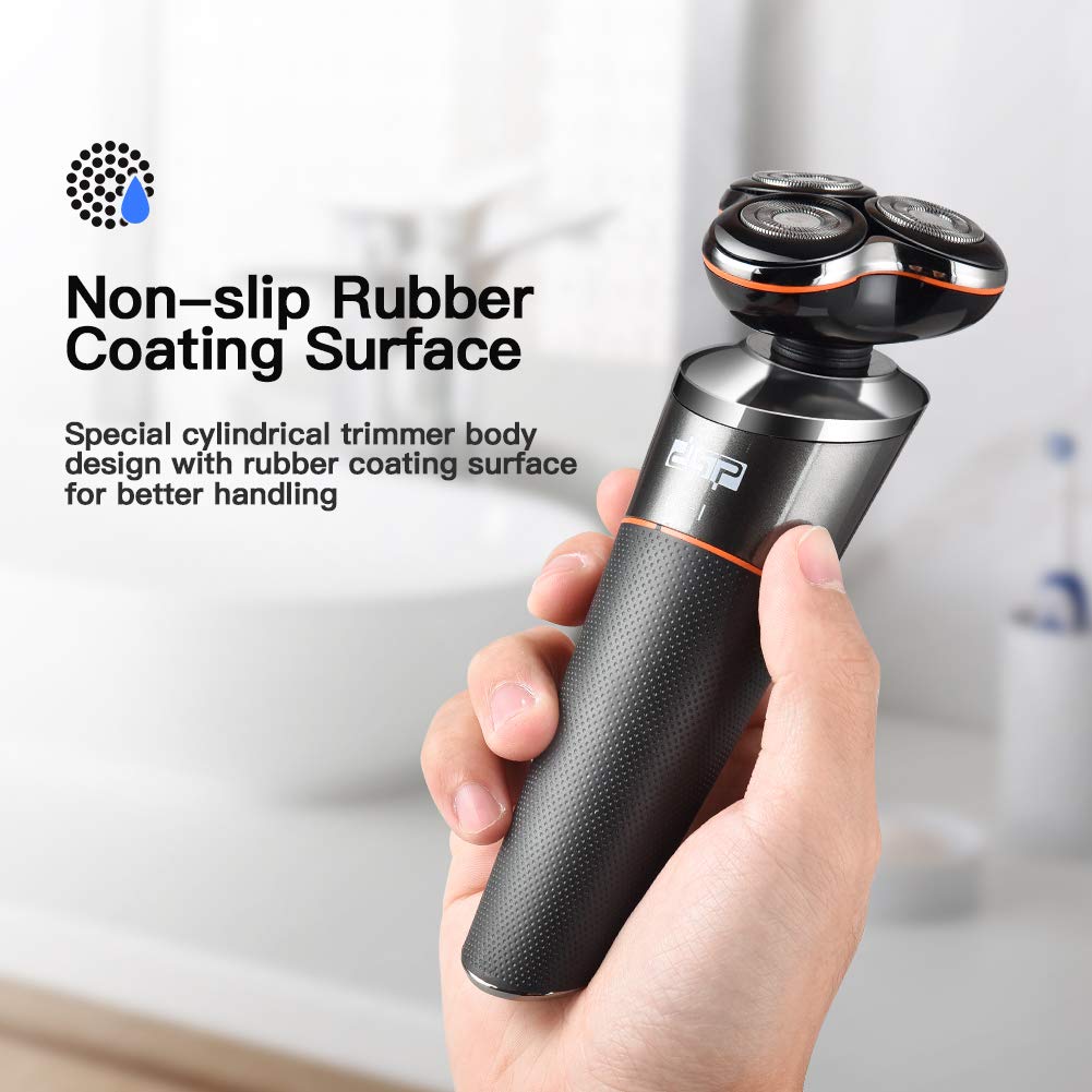 DSP Electric Razor for Men Electric Shaver Cordless Mens Grooming Kit Waterproof Rotary Shavers Nose Hair Trimmer USB Rechargeable Shaving Kit
