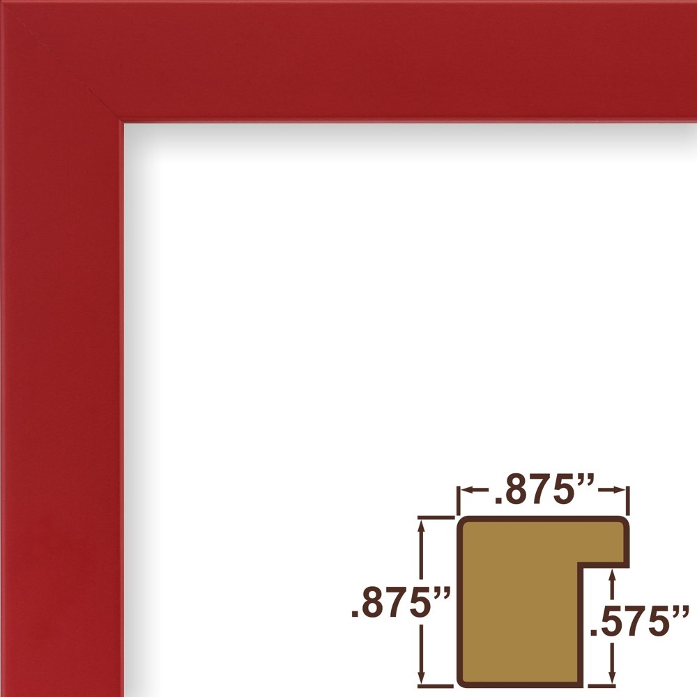 Craig Frames Confetti, Modern Red Picture Frame, 11 x 17 Inch