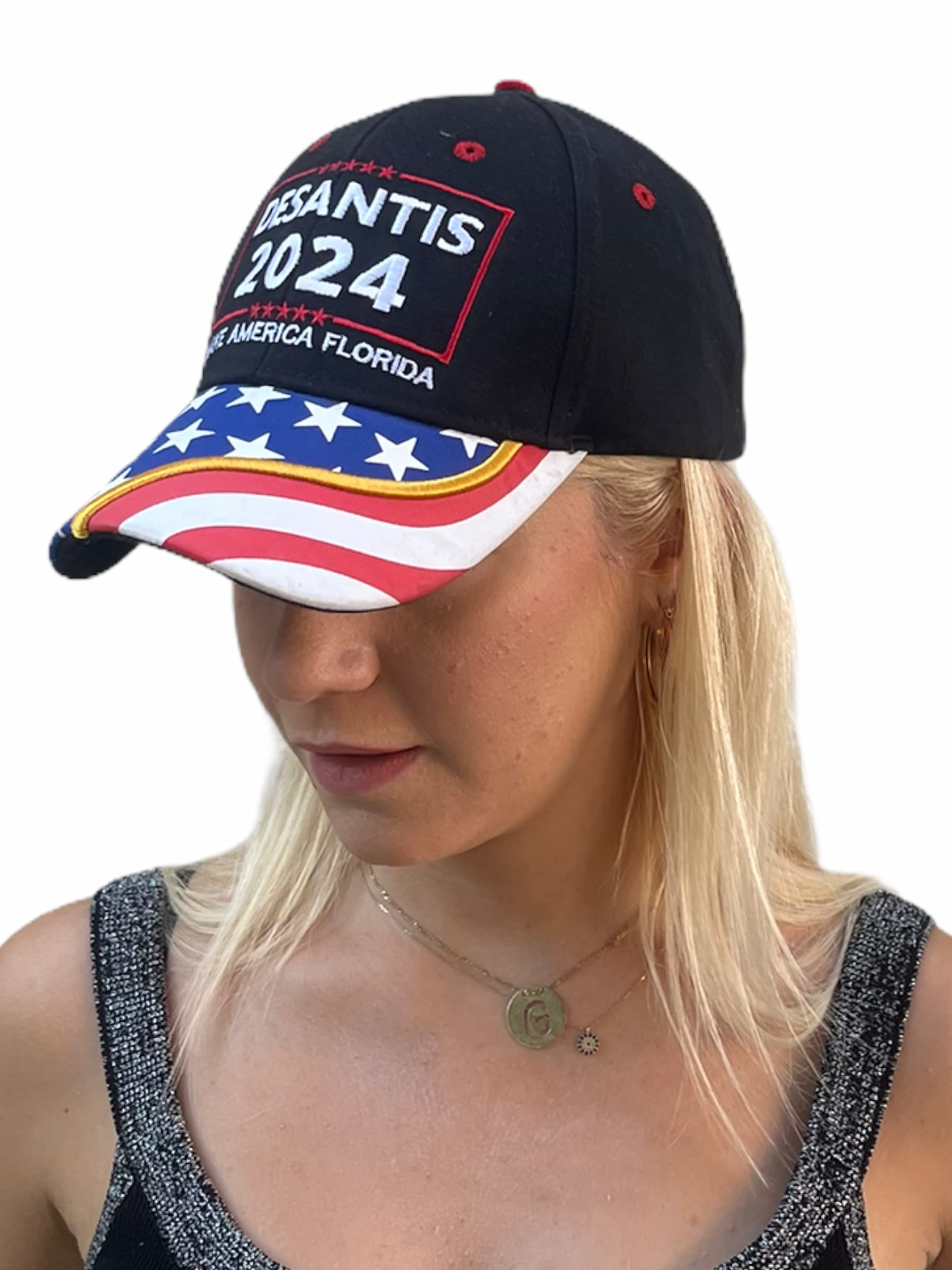 Desantis 2024 Hat Make America Florida Flamingo Election Cap Black