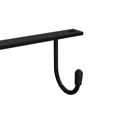 ORZ 3 PCS Coffee Mug Hooks Under Cabinet, Load Up to 12 Mug Cup (Black)
