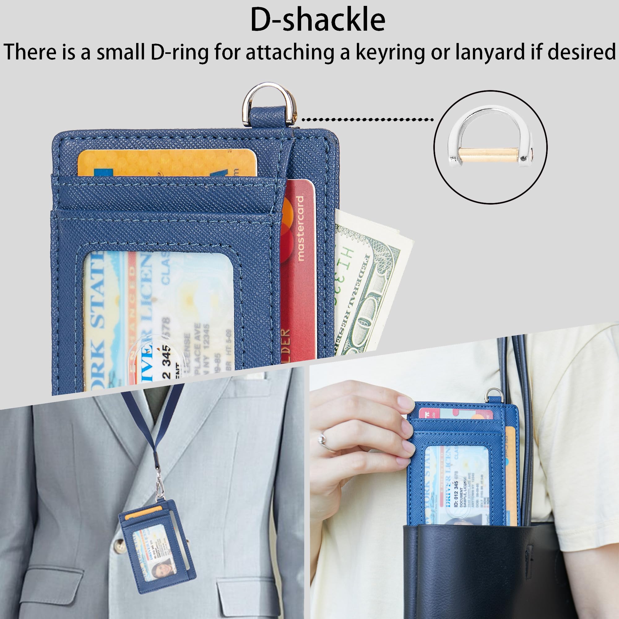 Nersunda Small RFID Blocking Minimalist Credit Card Holder Pocket Slim Wallets for Men Women