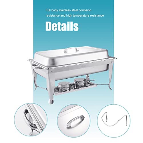 ORDINNER KIT 2 Pack 8QT Chafing Dish Buffet Set,Buffet Severs and Warmers Stainless Steel Chafer Set with Foldable Frame Chafing Server Set Food Warmer for Parties Catering Chafers C309